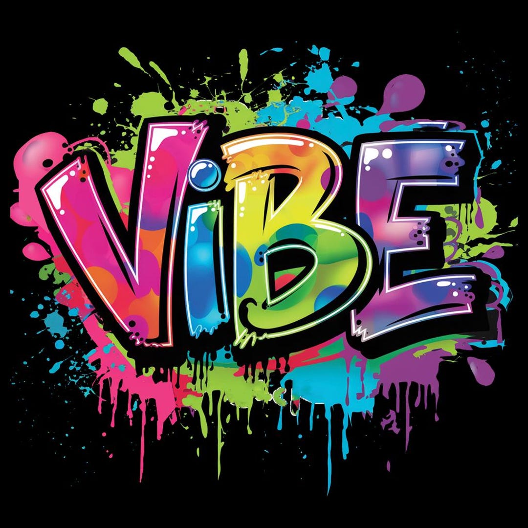Vibe Png, Sublimation Design, Colorful Neon Png, Teacher Png, Back to ...