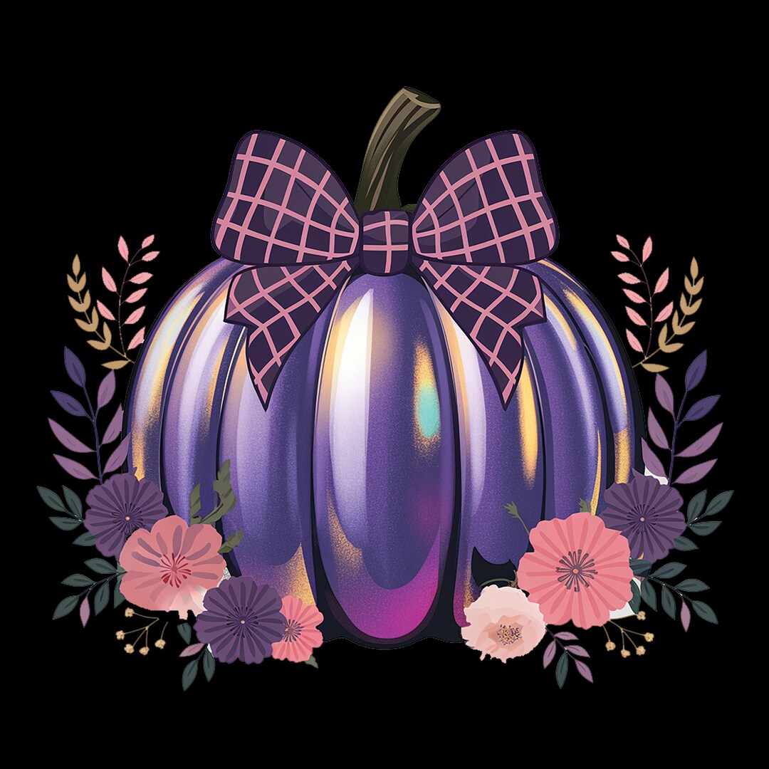 Coquette Bow Pumpkin Png, Sparkly Pumpkin Png, Fall Bow Shirt Design ...