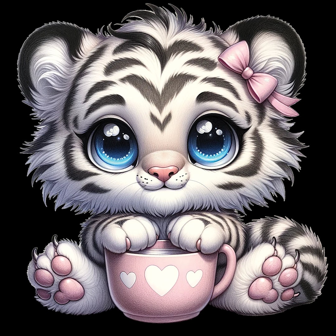 Valentine's Day Pink Tiger, Sparkly Bougie Vday, Preppy Mascot W ...