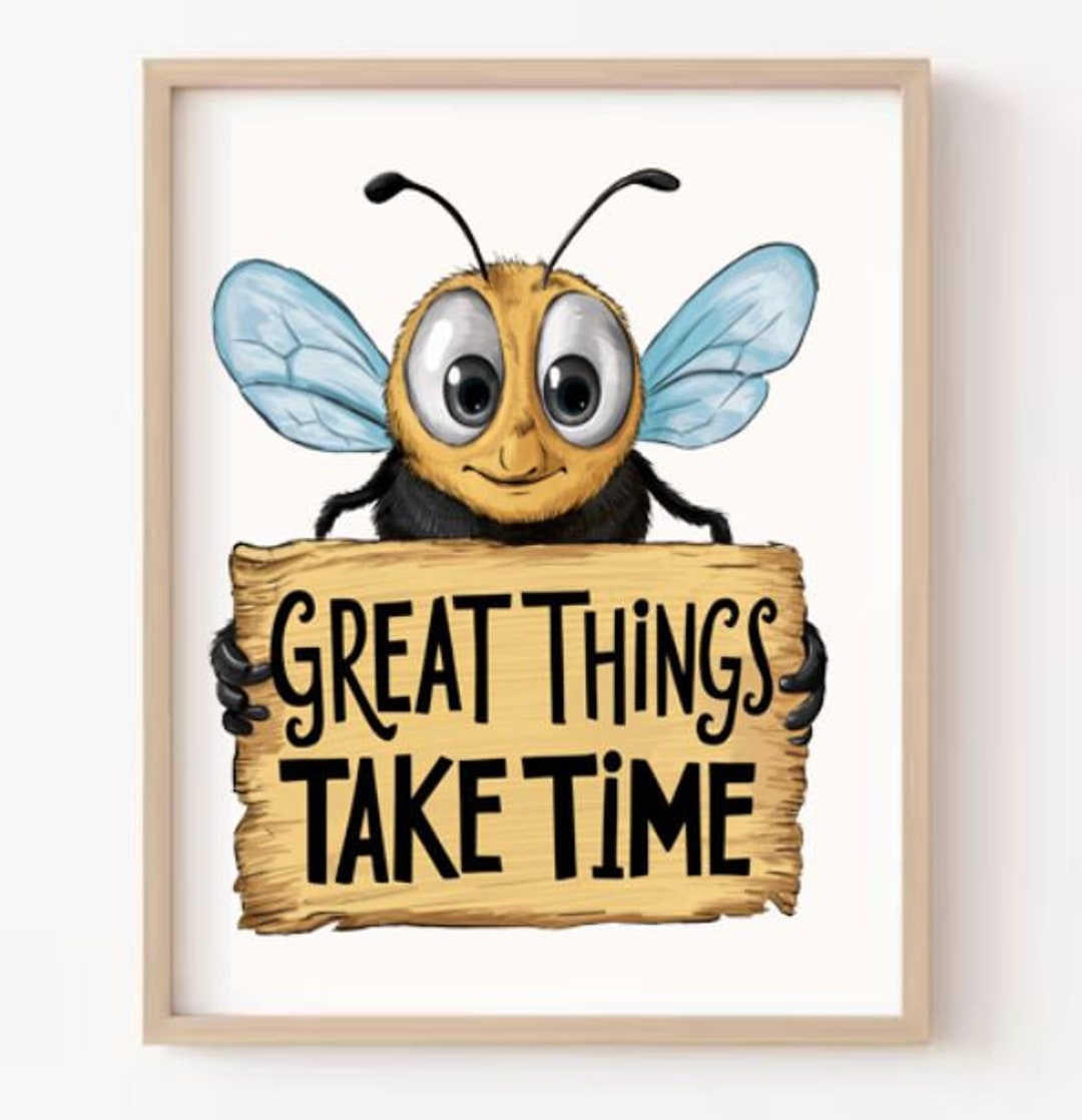Bee Patient Inspirational PNG, Motivational Quote Digital Download ...