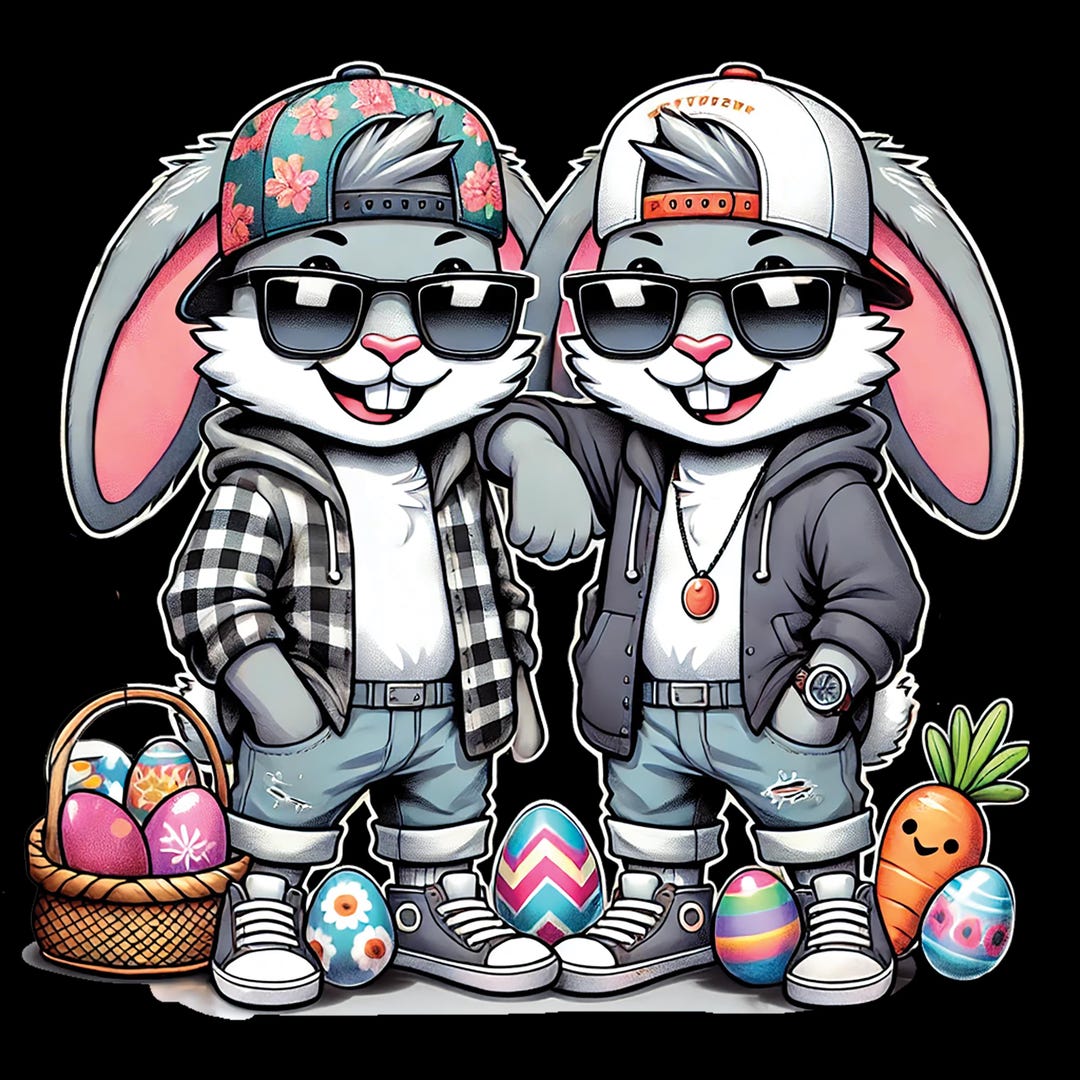 The Bunny Brothers Happy Easter Bunny, Easter Rabbit Png, Cute Easter ...
