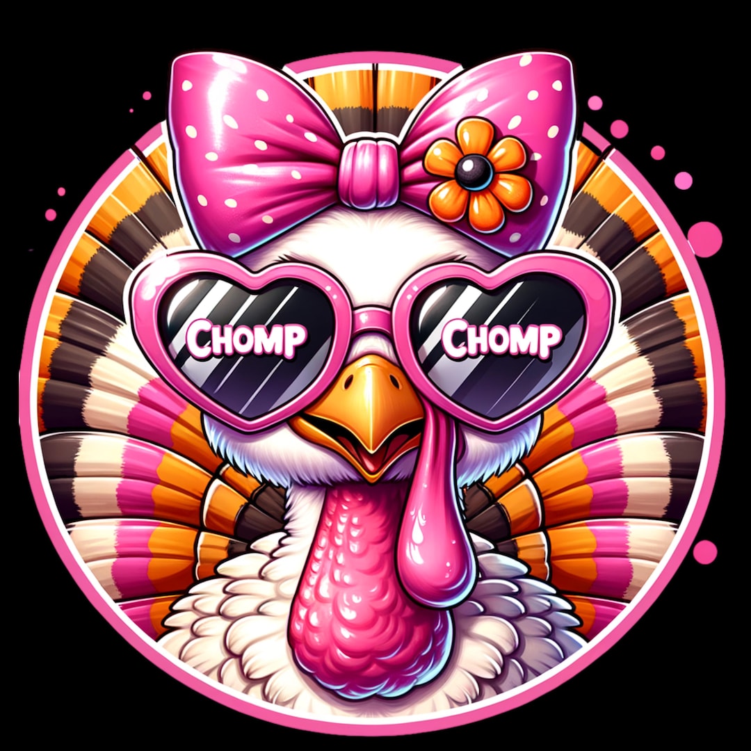 Turkey Funny Png Cute Fall Thanksgiving Printable DTF Sublimationturkey ...