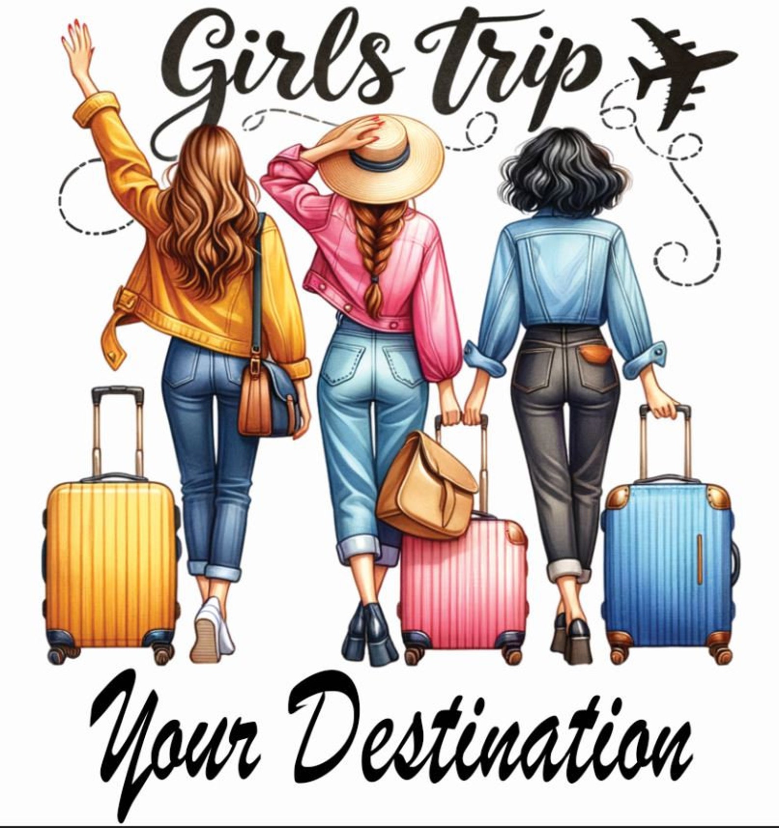 Personalized Girls Trip Graphic, Girls Trip Custom Design, Girls ...