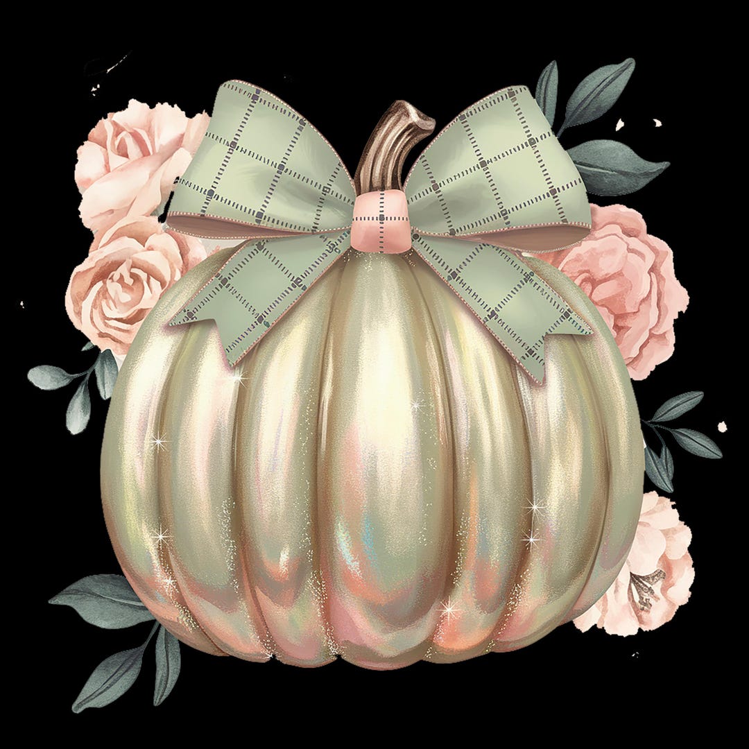 Coquette Bow Pumpkin Png, Sparkly Pumpkin Png, Fall Bow Shirt Design ...