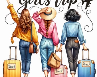 Personalized Girls Trip Graphic, Girls Trip Custom Design, Girls ...