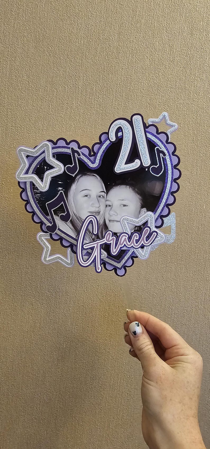 Personalised Photo Cake Topper – Custom Name, Age & Colour Birthday ...