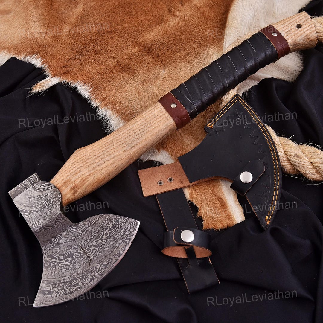 Hand-forged Steel Decorative Axe – Viking Style Collectible | Rustic ...
