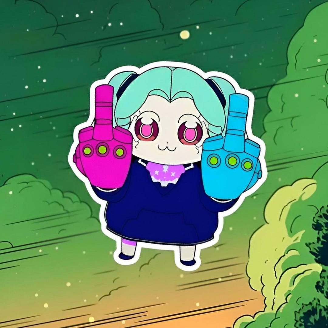 Rebecca Anime Sticker - Cyberpunk Edgerunners Action Decal - Edgy ...