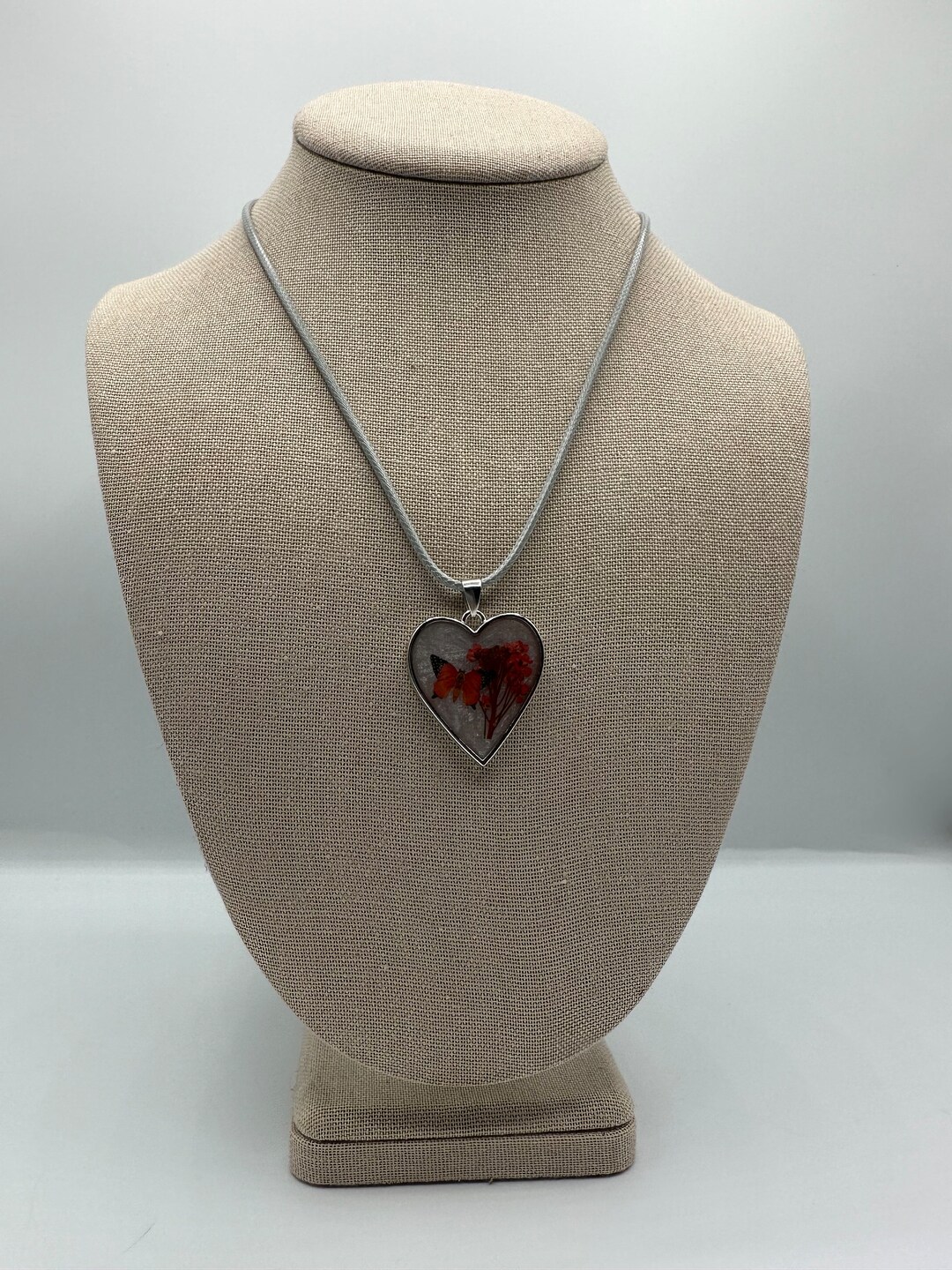 Red Butterfly Necklace - Etsy