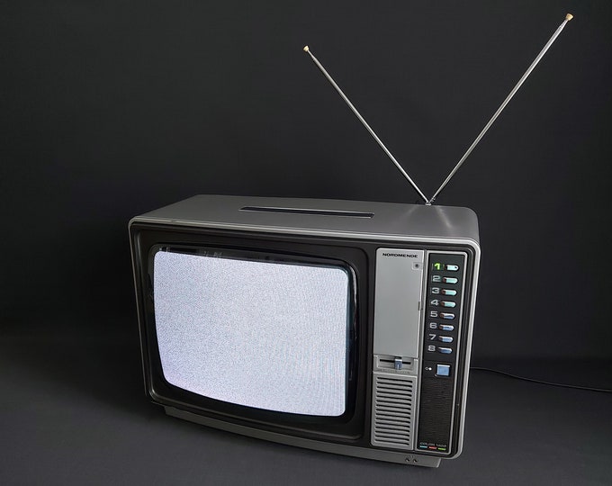 Vintage Portable Television/ Black Tv/ Black and White Display Tv ...