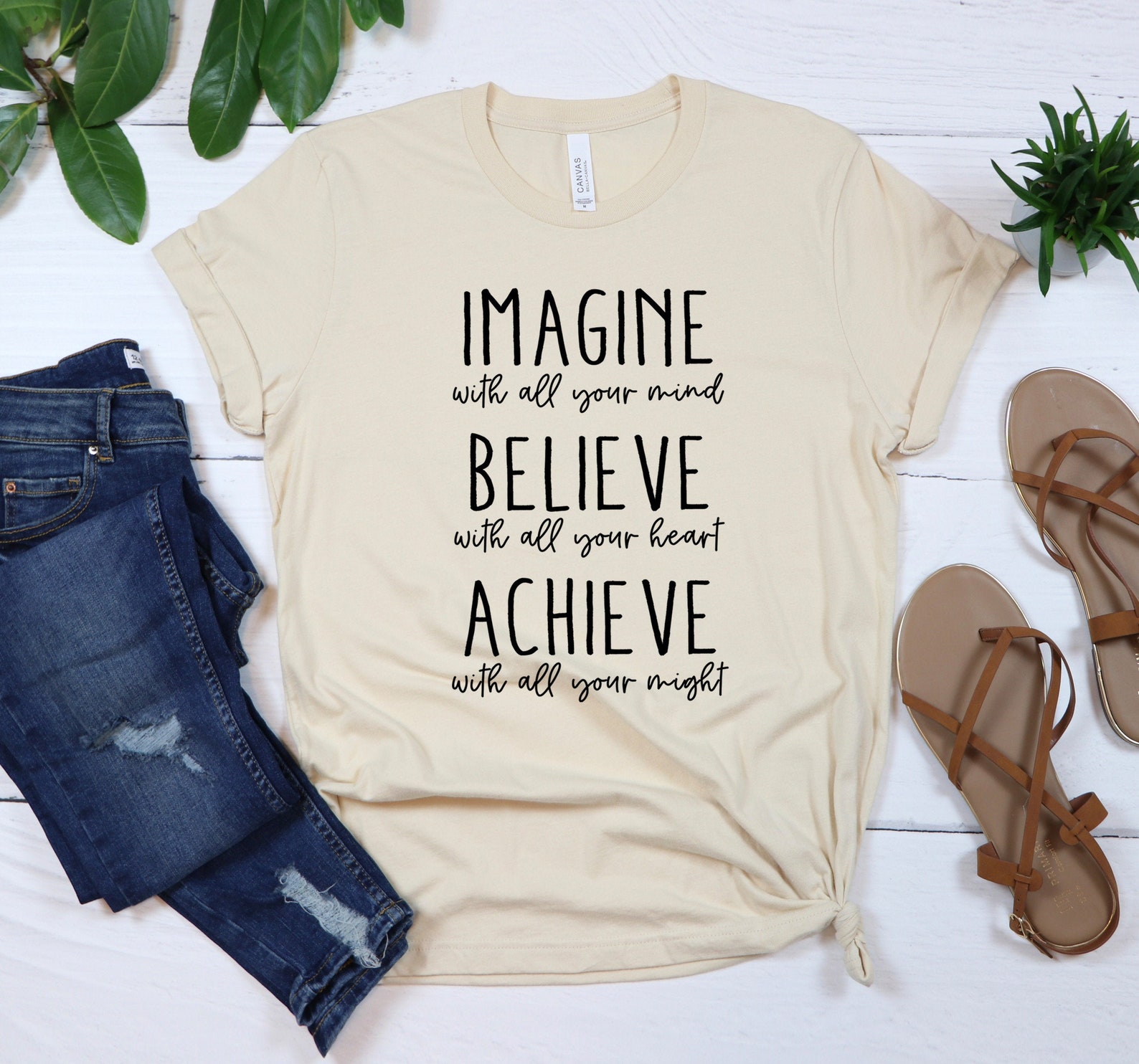 Imagine With All Your Mind Imagine With All Your Heart Imagine | Etsy