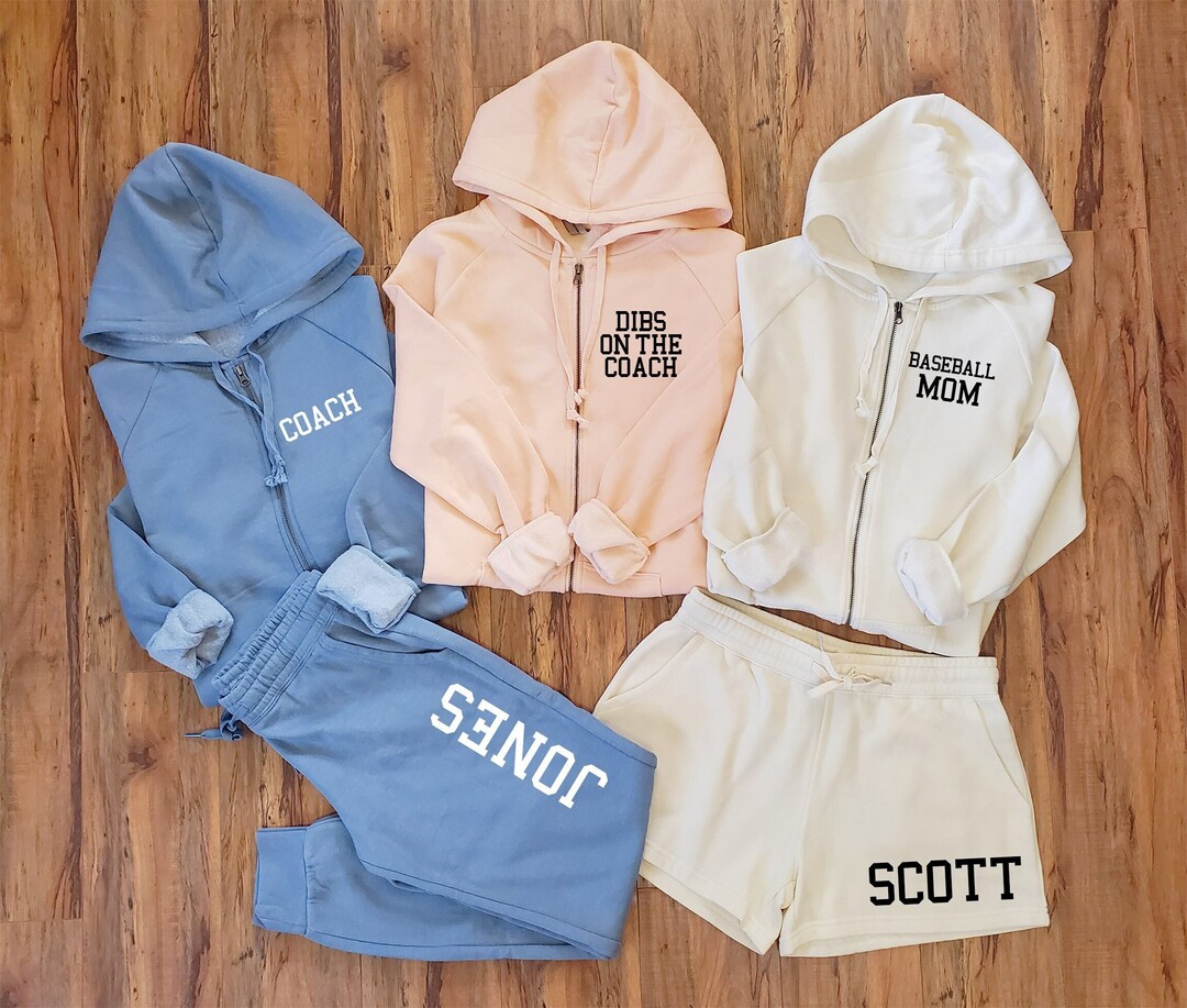 Personalized Coach Zip up Hoodie | Custom Sports Mom Short | Customized ...