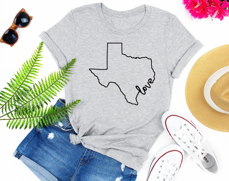 Texas Shirt Texas Tee Texas Graphic Tee Texas Love Shirt | Etsy