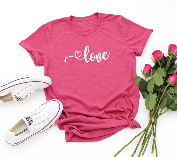 Love Heart Valentine Shirt Love Shirt Valentines Tee | Etsy