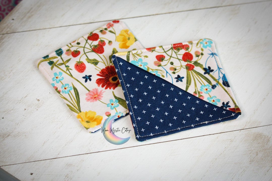 Floral Fabric Corner Bookmark: Navy Blue Book Lover Gift - Etsy