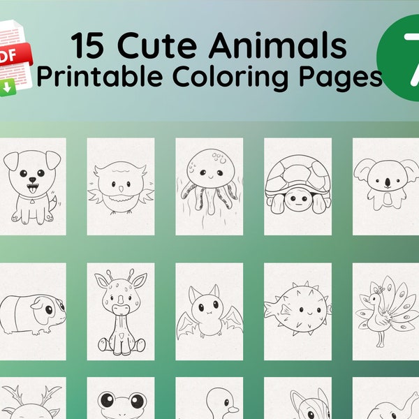 15 Printable Animal With Names Coloring Pages in High Resolution PDF ...