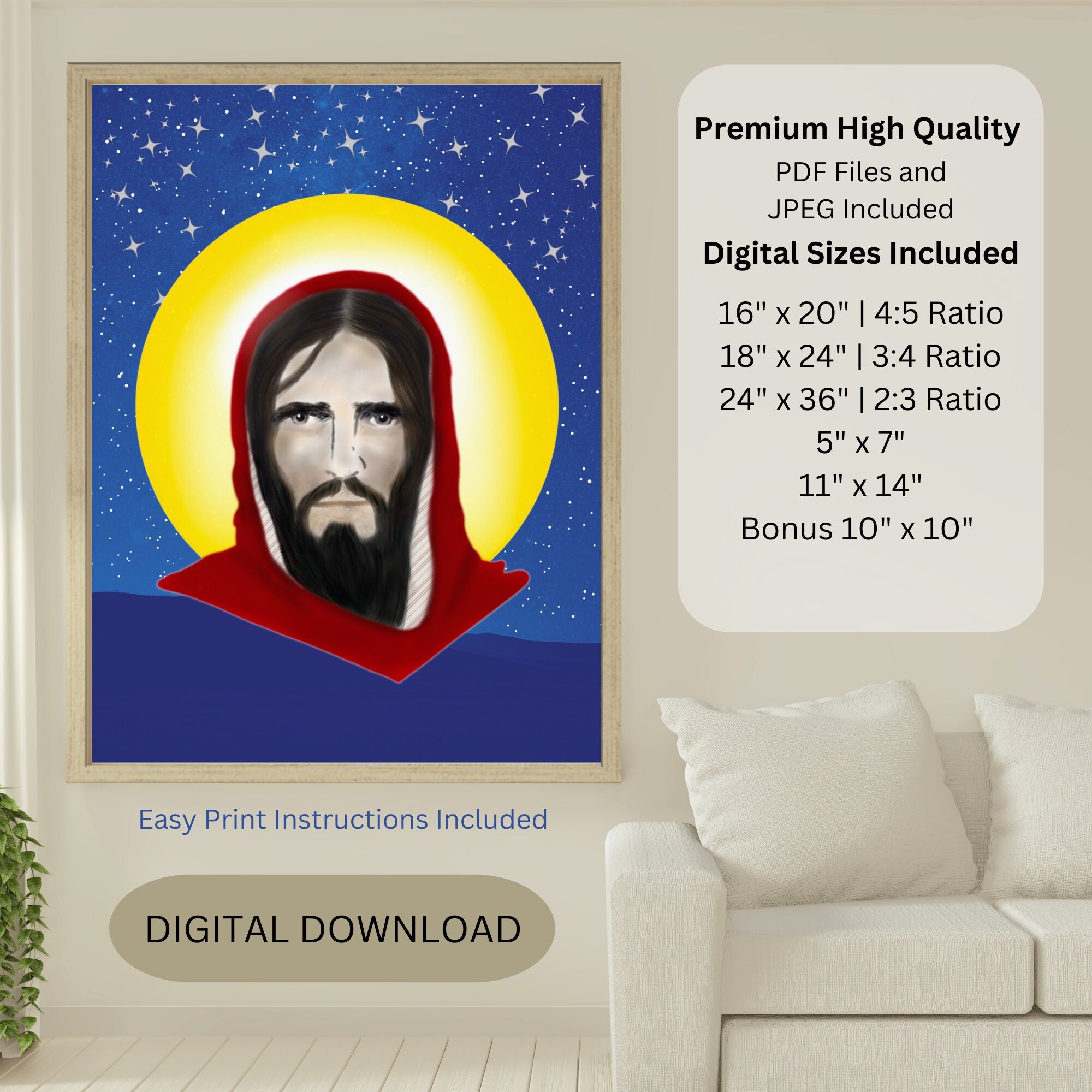 Jesus Christ God Art Jesus Print. Christian Art. Religious Art ...