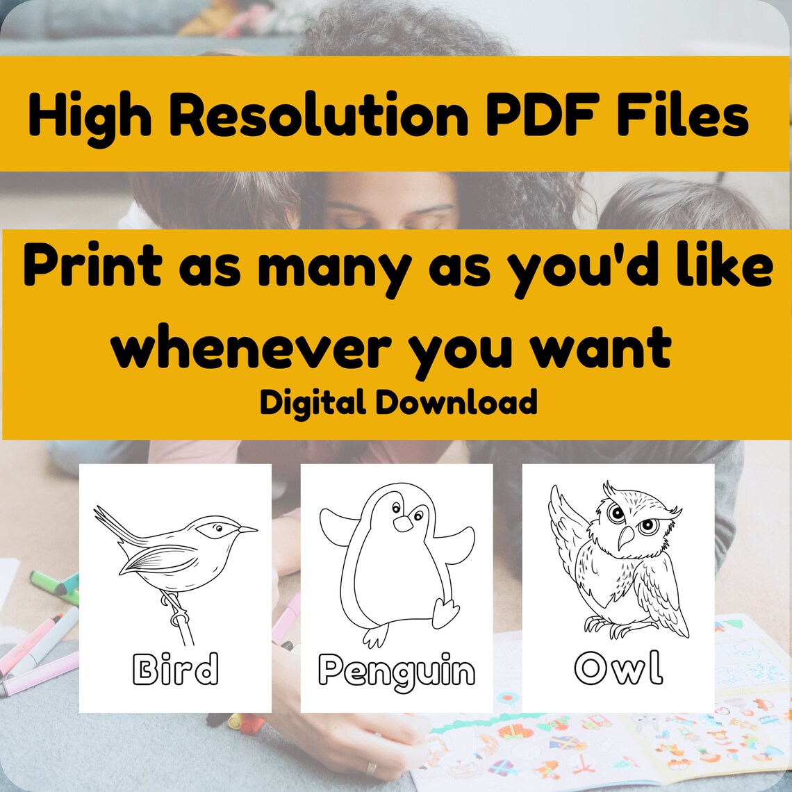 15 Printable Animal With Names Coloring Pages in High Resolution PDF ...