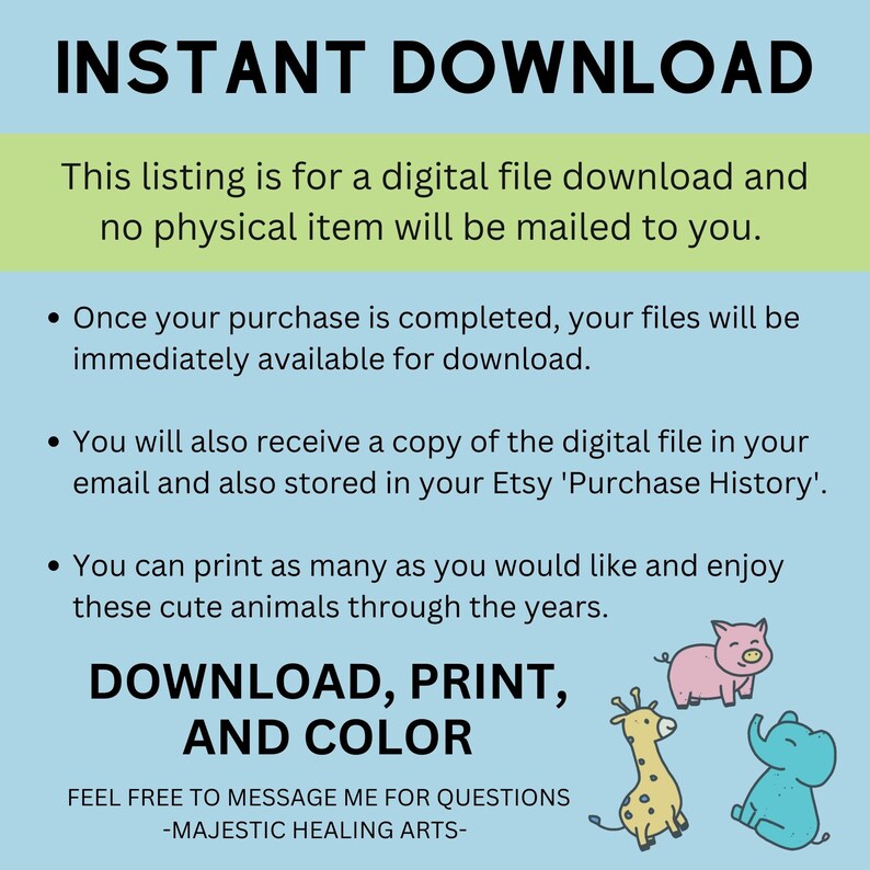 15 Printable Coloring Pages of Cute Animals VOL 3 for - Etsy