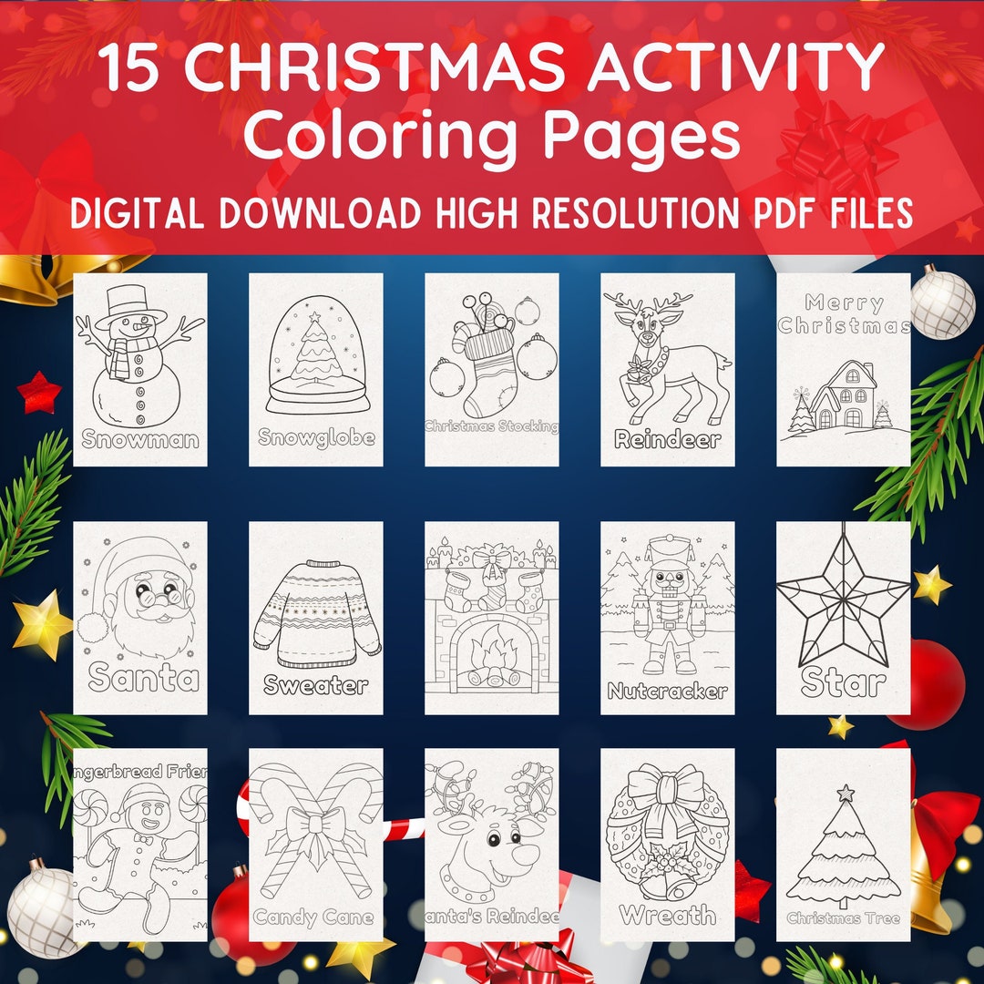 15 Printable Christmas Coloring Pages Activity for Kids. High ...