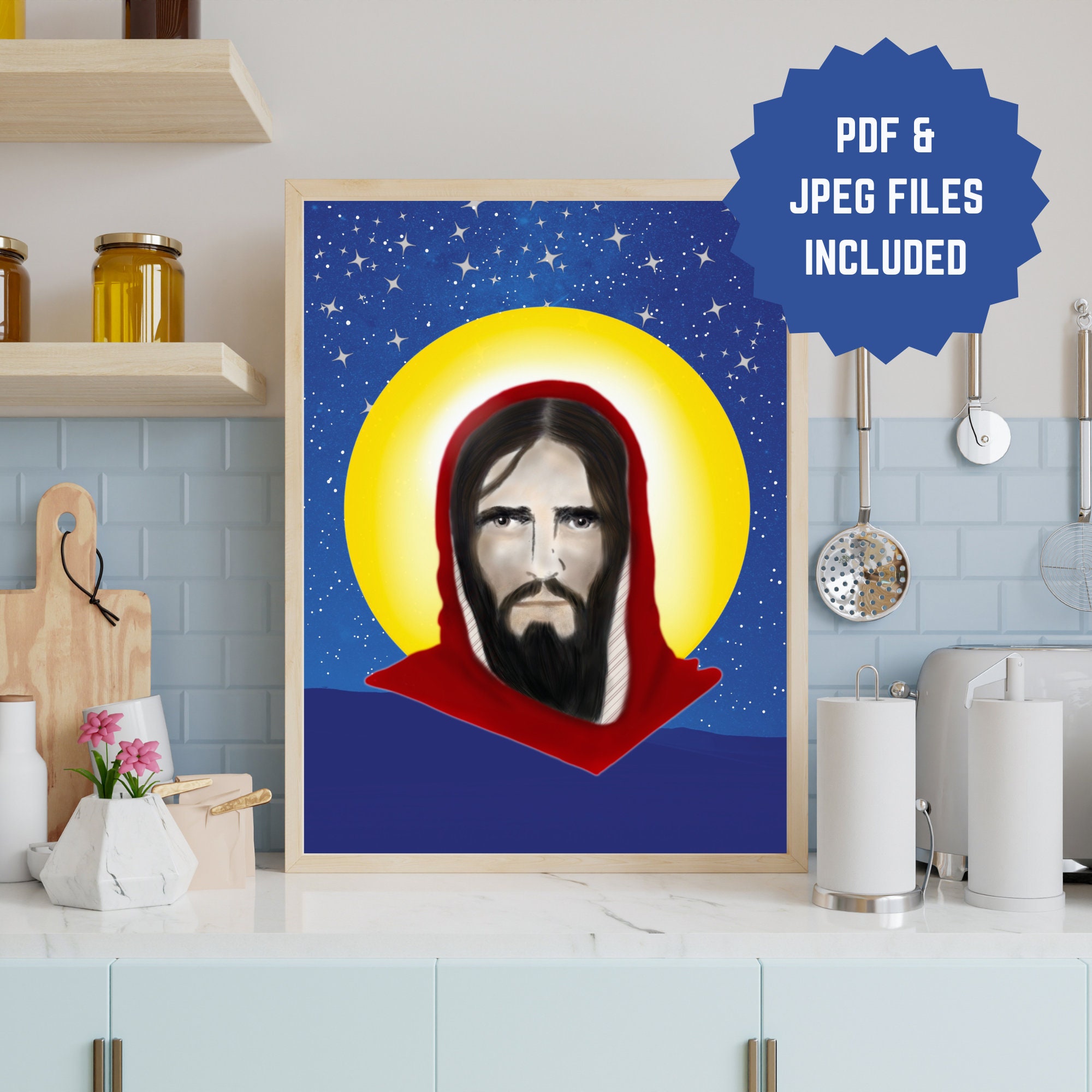 Jesus Christ God Art | Jesus Print. Christian Art. Religious Art ...