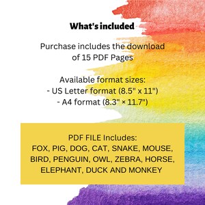 15 Printable Animal With Names Coloring Pages in High Resolution PDF ...