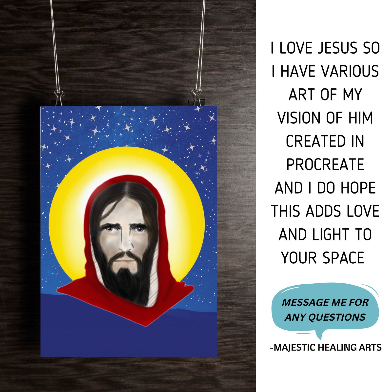 Jesus Christ God Art | Jesus Print. Christian Art. Religious Art ...