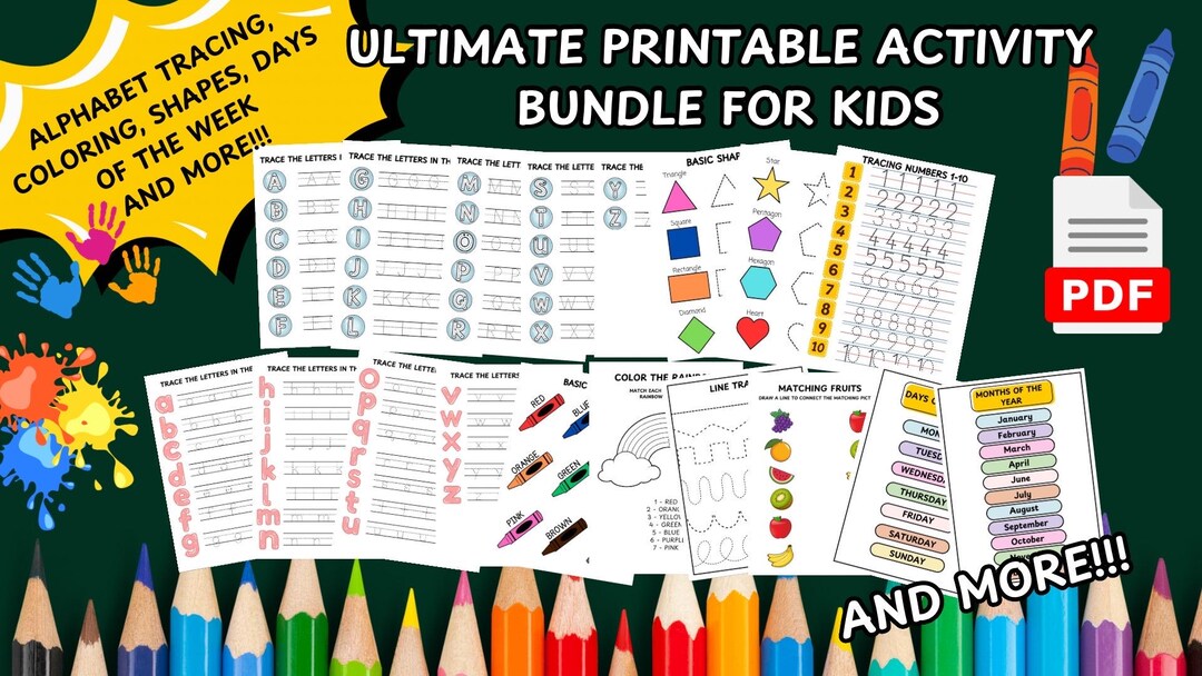 Ultimate Printable Fun Activity Bundle for Kids --- Digital Item - PDF ...