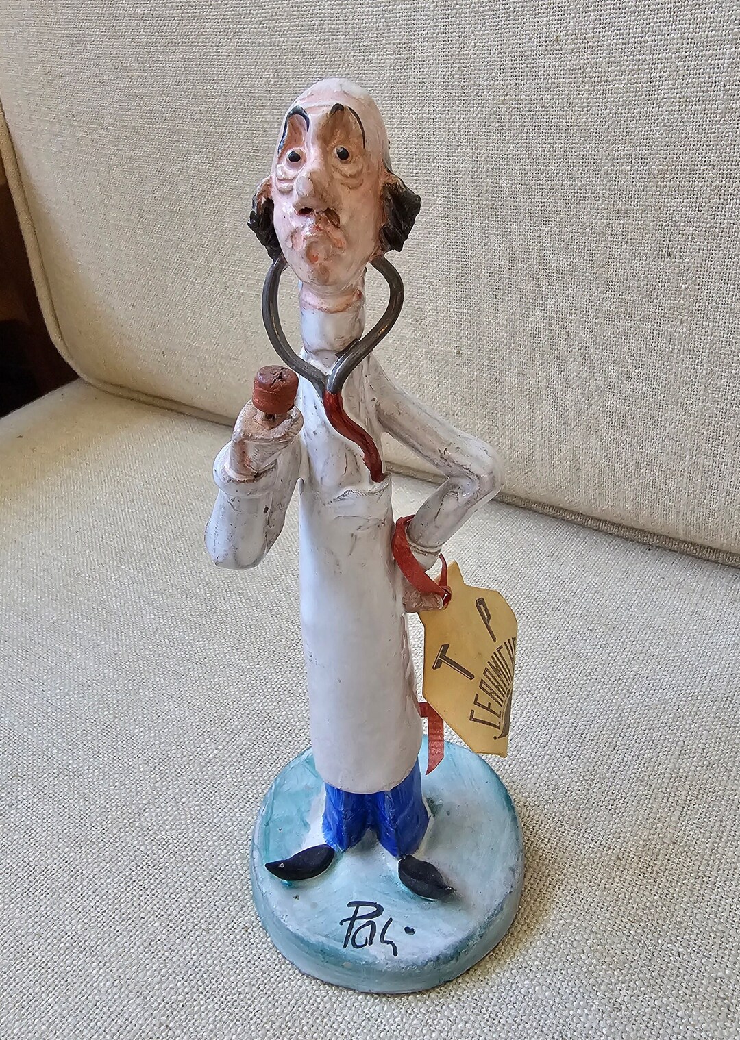 Midcentury Grumpy Doctor With Stethoscope Figurine - Etsy