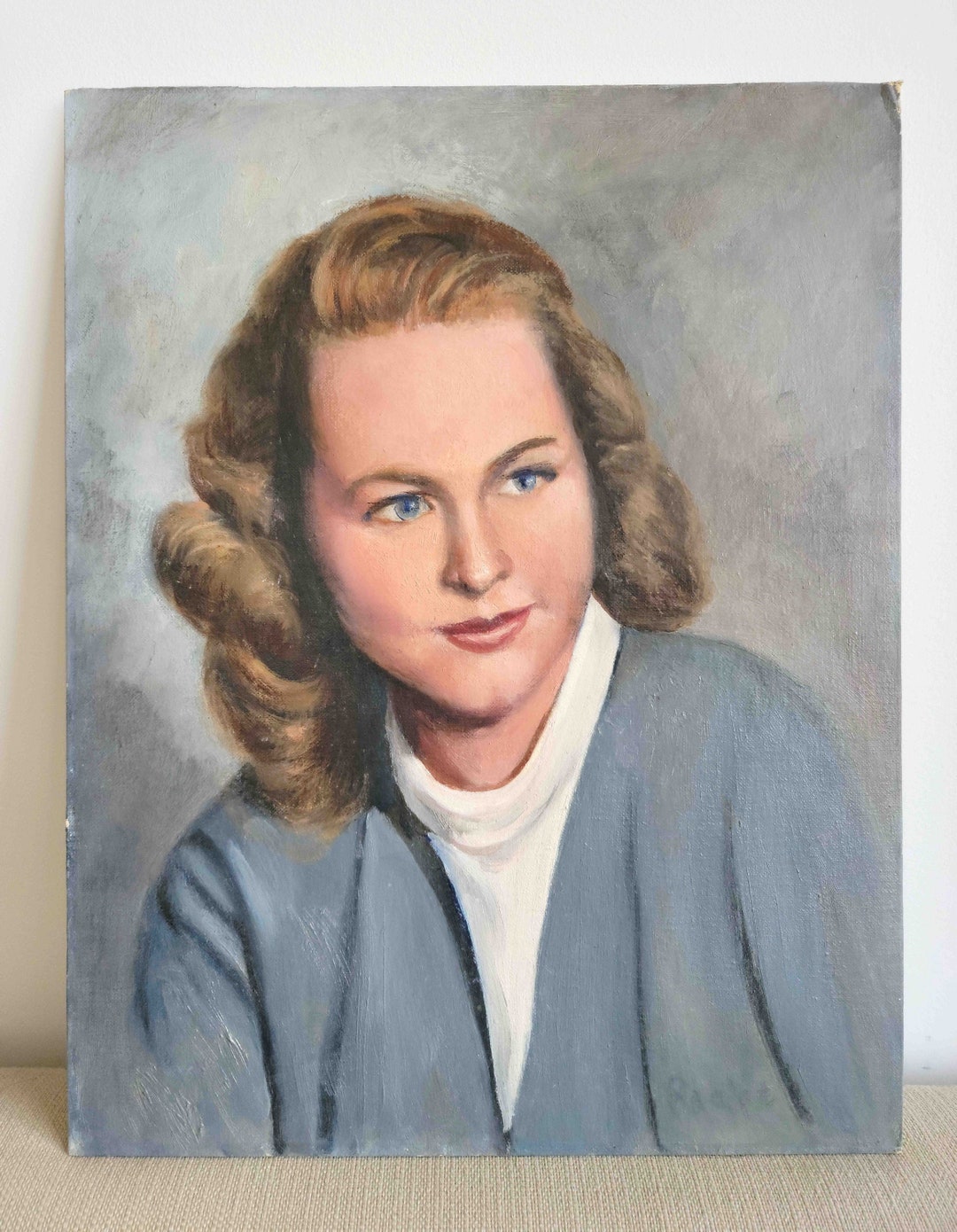 Beautiful Mid Century Portrait Painting of a Woman - Etsy