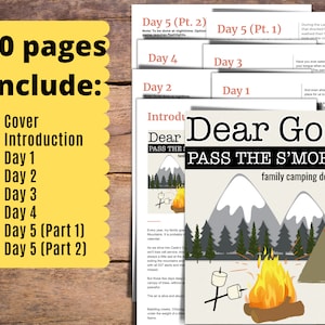 Family Devotional Printable, Bible Study, Camping Activities for Kids ...