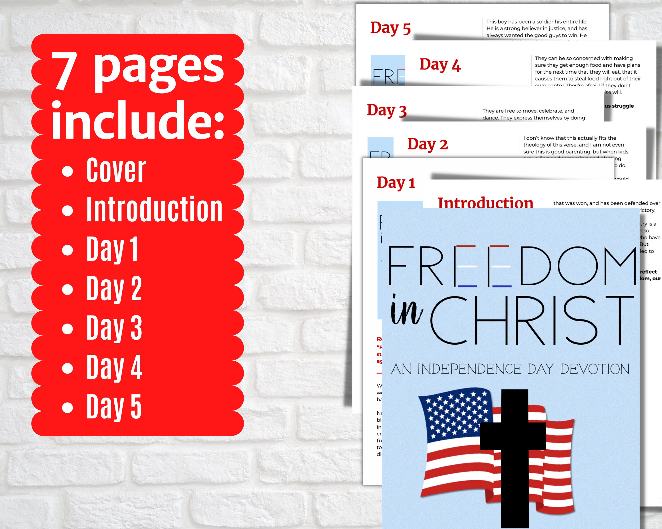 Family Devotional Printable, Fourth of July Activities, Women's Bible ...