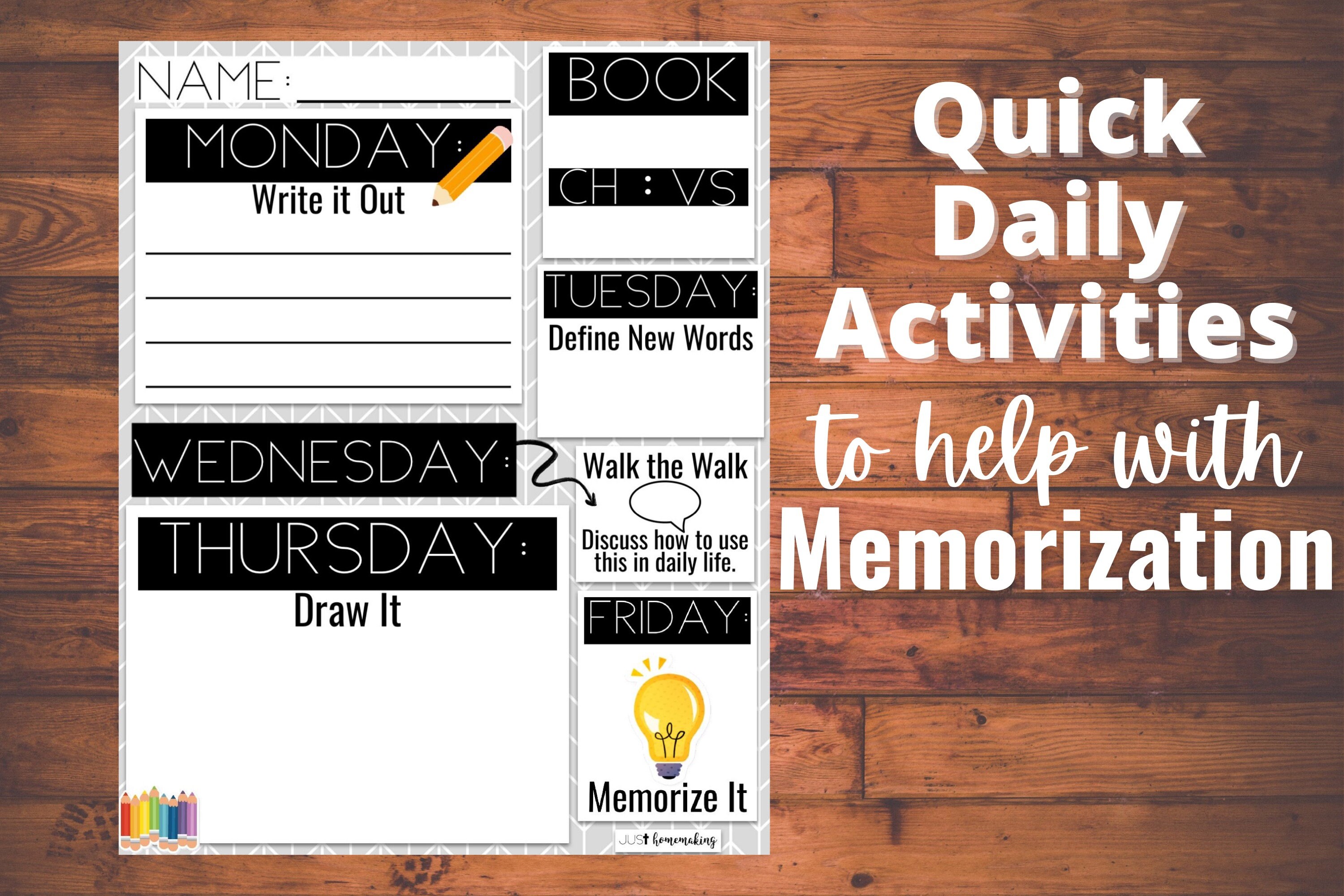 Printable Bible Verse of the Week Worksheet | Memory Verse - Etsy