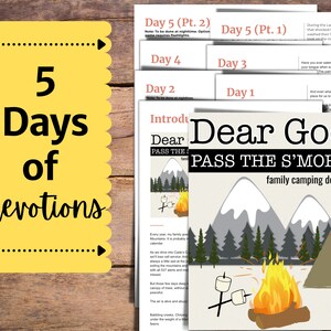 Family Devotional Printable, Bible Study, Camping Activities for Kids ...