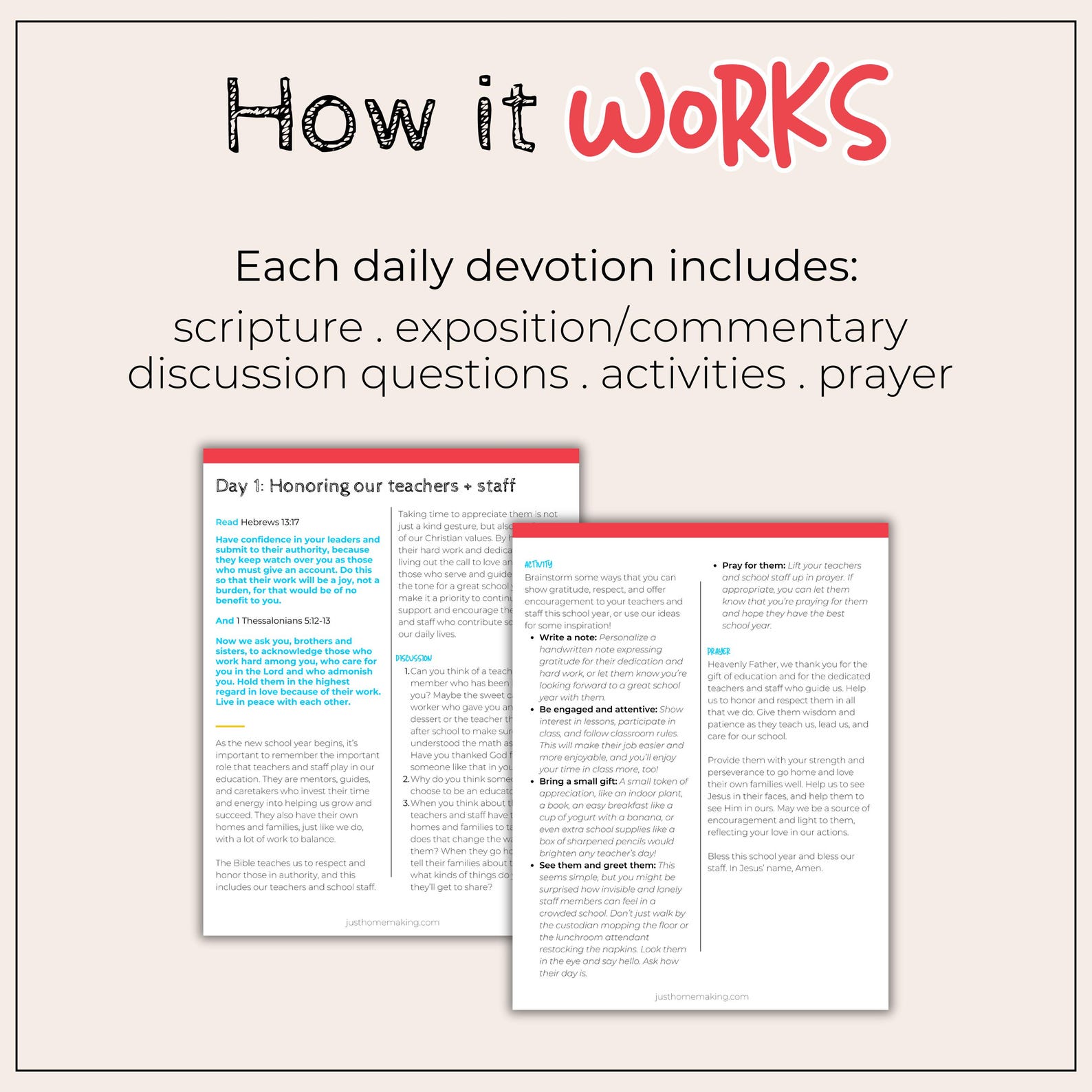 Back to School Devotional, Printable Devotional, Bible Study for Kids ...