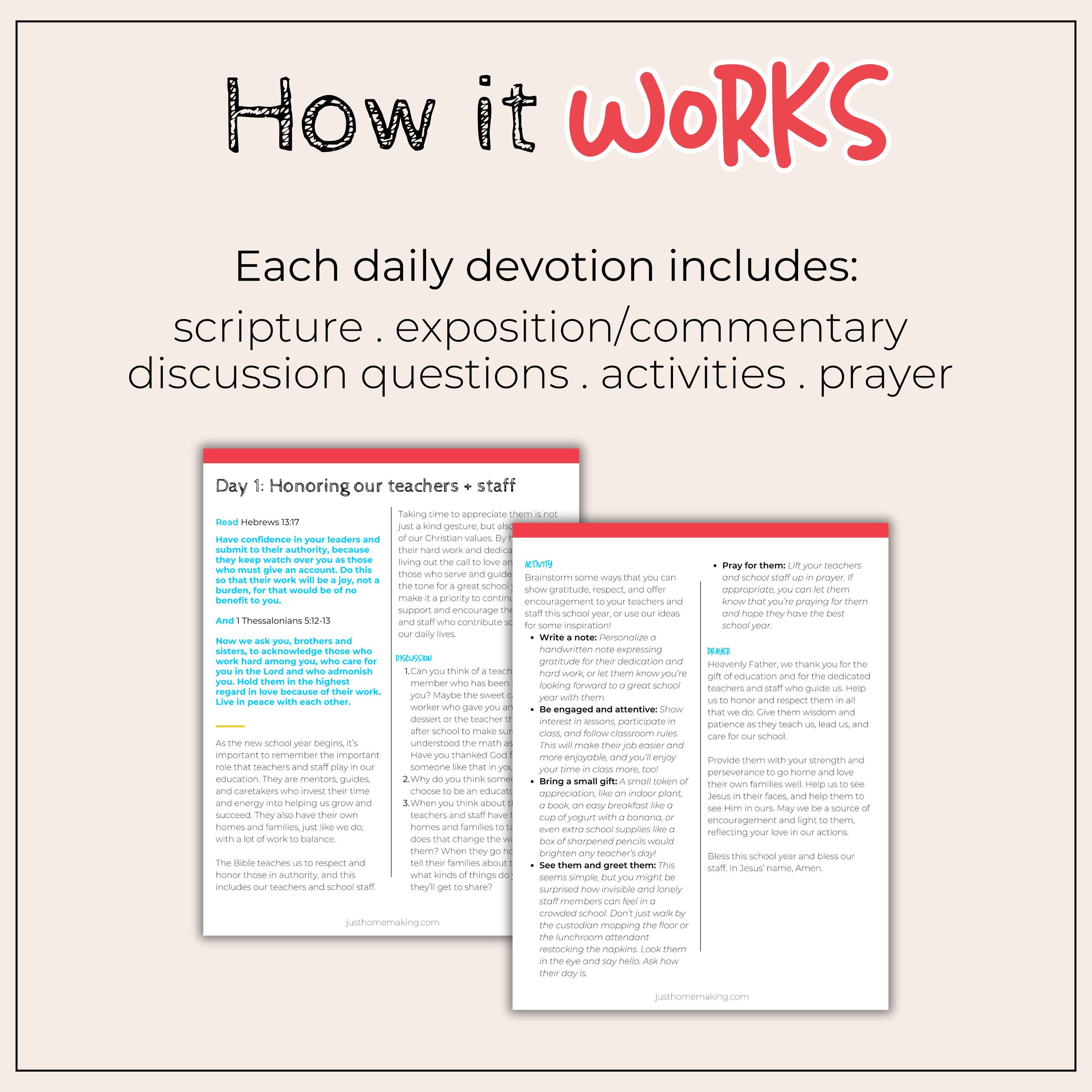 Back to School Devotional, Printable Devotional, Bible Study for Kids ...