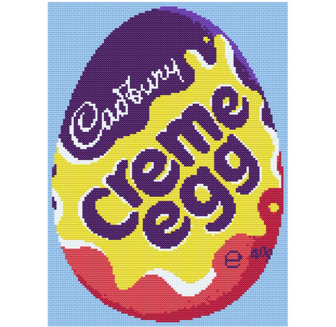 Creme Egg Pattern Cross Stitch Digital Download Pdf (cream Egg Pattern ...