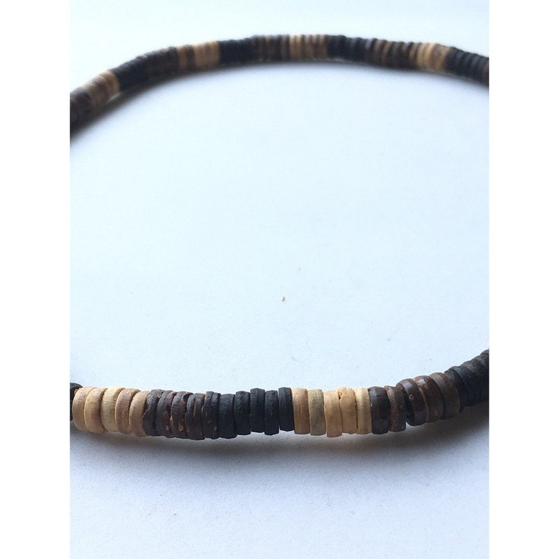 Surfer Necklace Choker Men Real Wooden Beaded New Gift Color Black ...