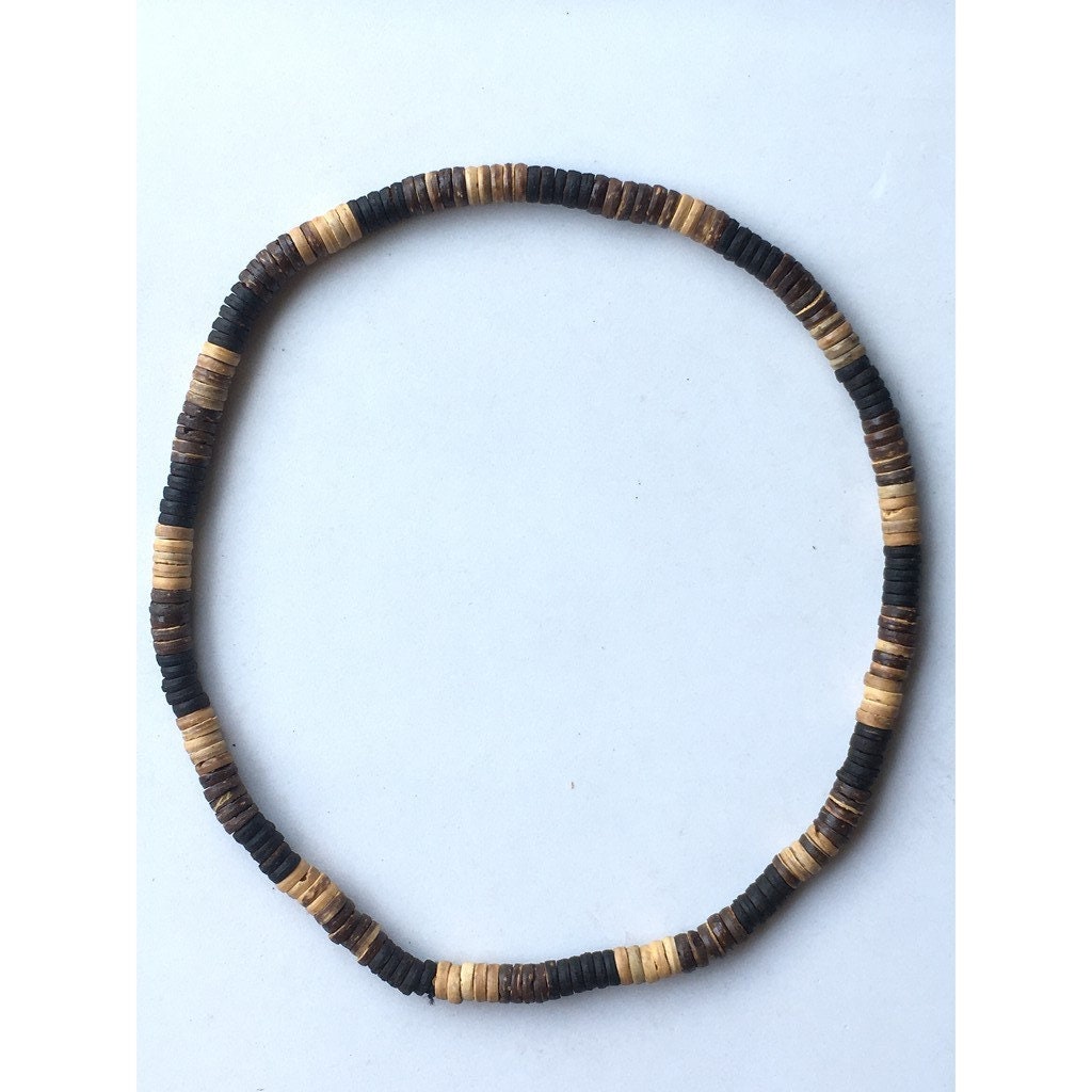 Surfer Necklace Choker Men Real Wooden Beaded New Gift Color Black ...