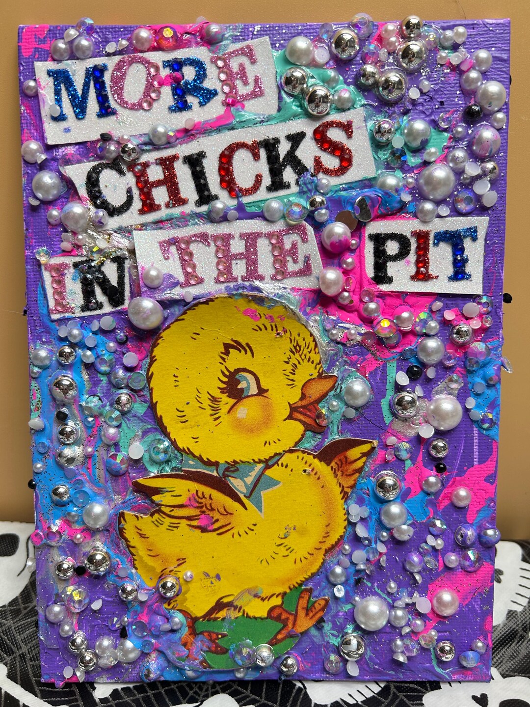 More Chicks in the Pit {original Collage} - Etsy