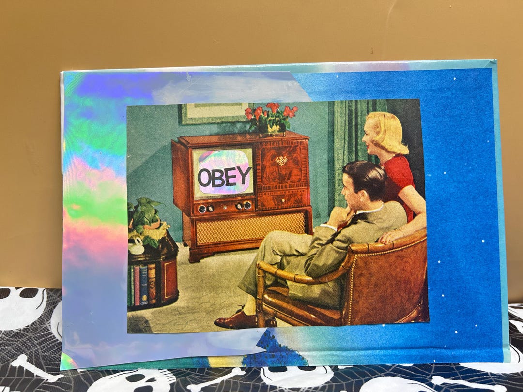 Obey the TV {original Collage} - Etsy