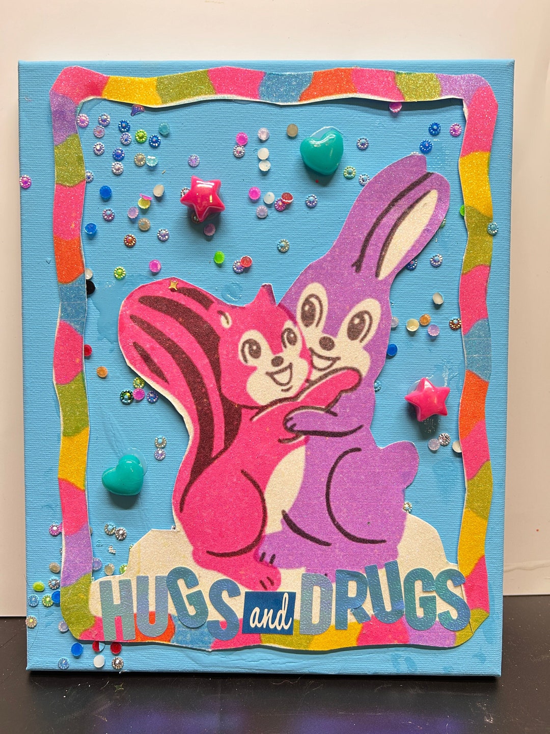 Hugs AND Drugs {original Collage} - Etsy