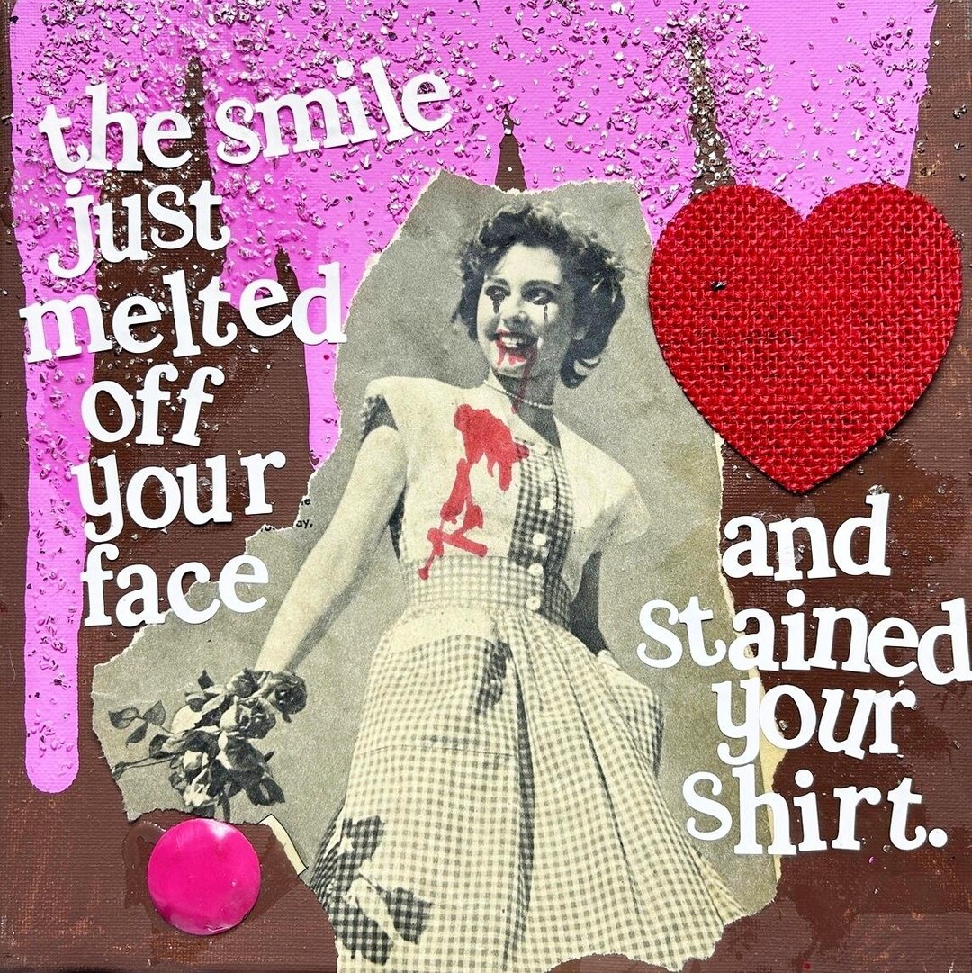 Mixed Media COLLAGE ART "the Smile Just Melted off Your Face" {original ...