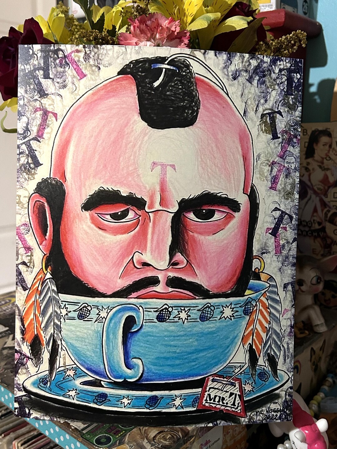 Mr. Tea 8.5” X 11” Retro Print – Mr. T Inspired Wall Art, Tribute to ...