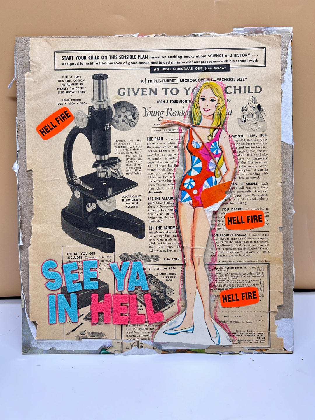 See Ya in Hell original Collage - Etsy