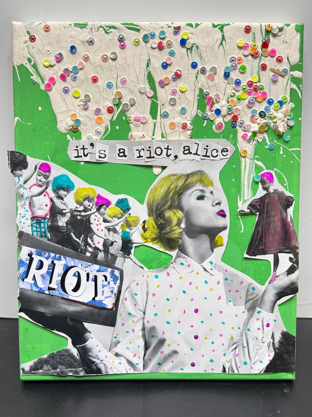It's A Riot, Alice original Collage - Etsy