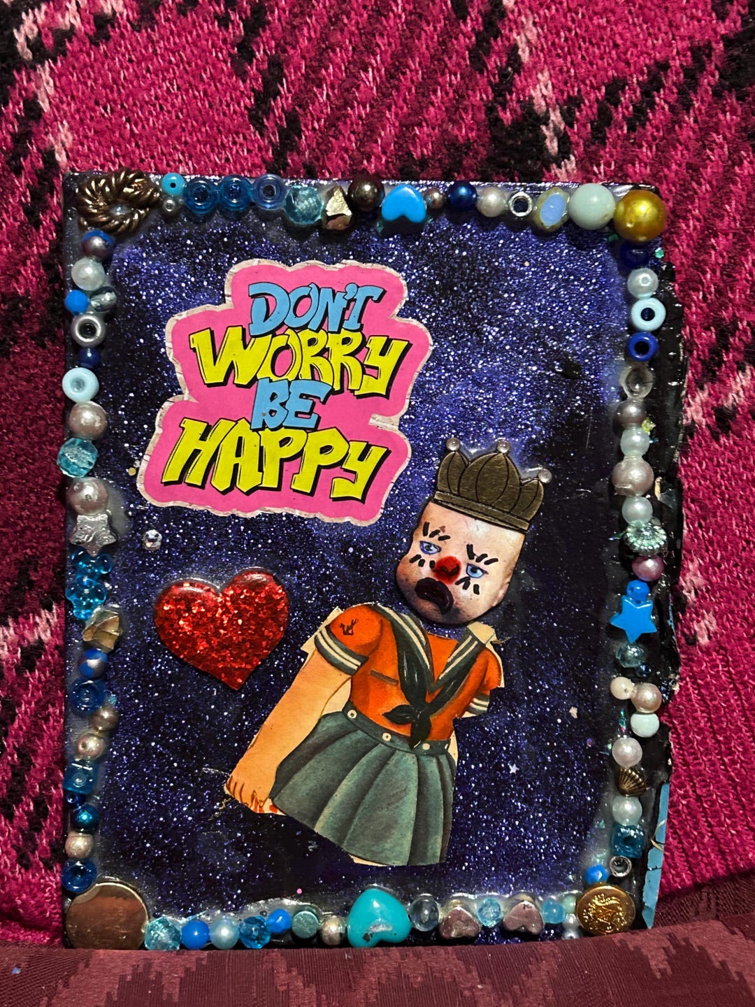 Don't Worry Be Happy {original Collage} - Etsy