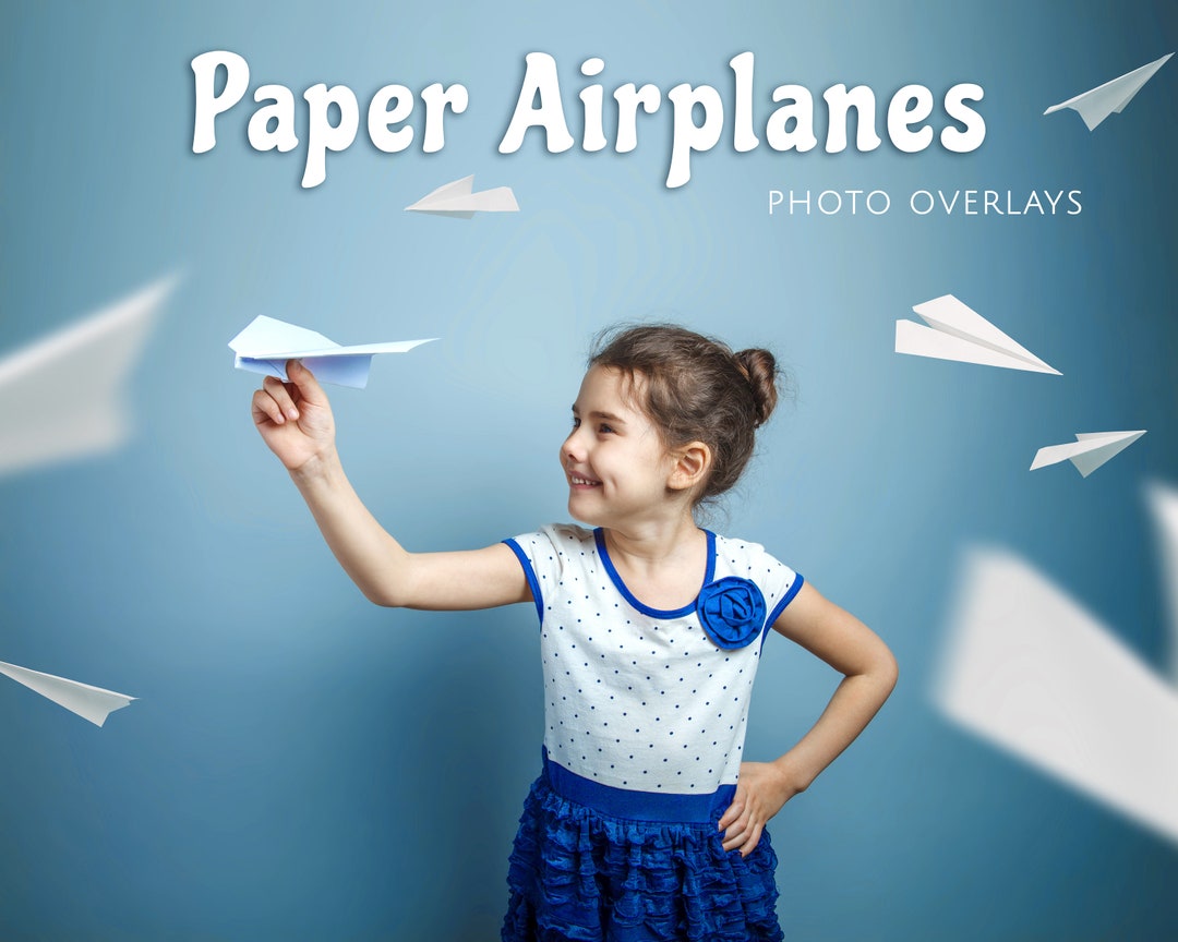 60 Paper Airplane Overlays, Flying Digital Aeroplanes - Etsy