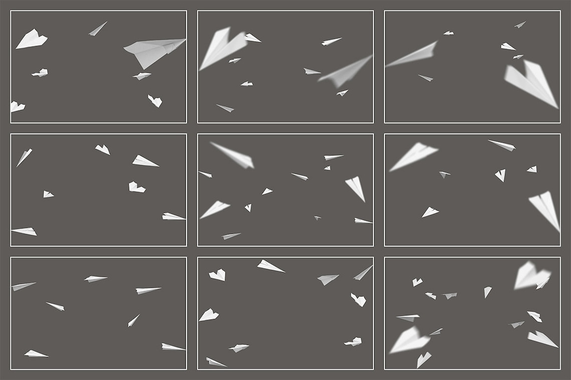 60 Paper Airplane Overlays, Flying Digital Aeroplanes - Etsy