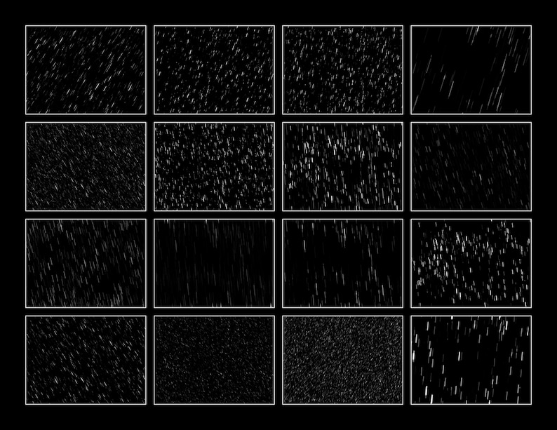 Falling Rain Overlays Digital Textures Photoshop Overlays | Etsy